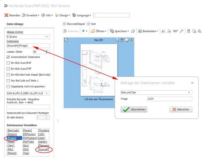 Scan2PDF 8.1.0.4 mit neuer Dateinamen Auswahl - Software Blog - Horland ...